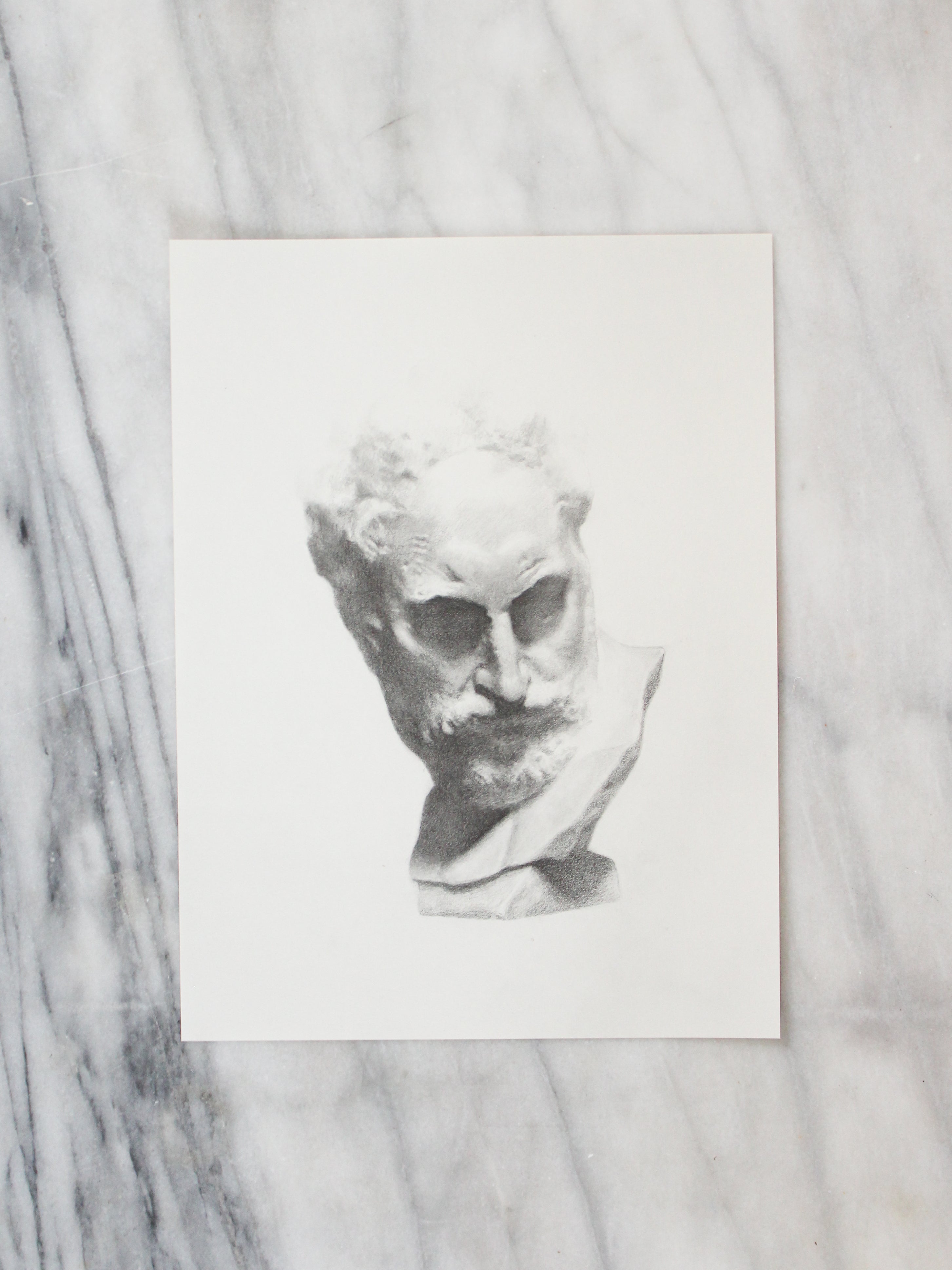Michelangelo Dusk Portrait Bust Study no.1 | 8x11" – Jess Blazejewski